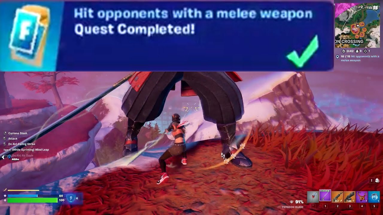 Hit opponents with a melee weapon Fortnite - YouTube