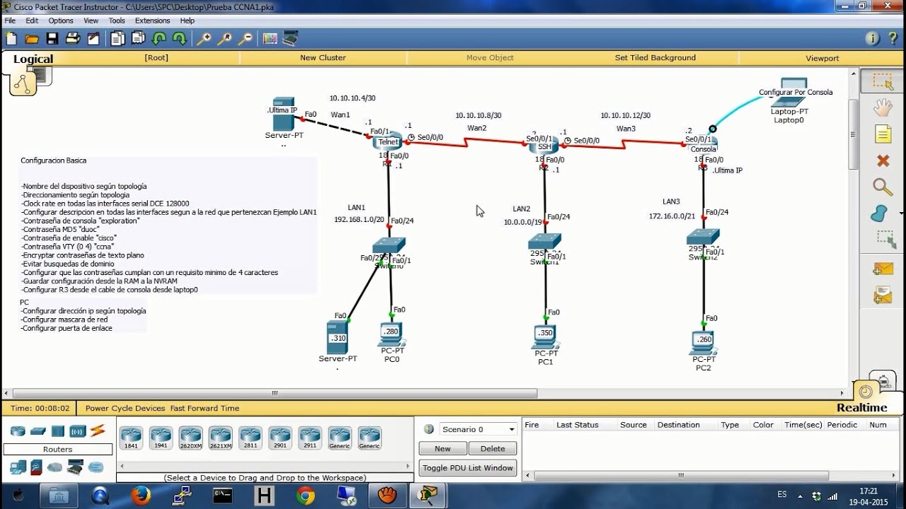 Direccionamiento y Comandos Basicos Router Cisco - YouTube