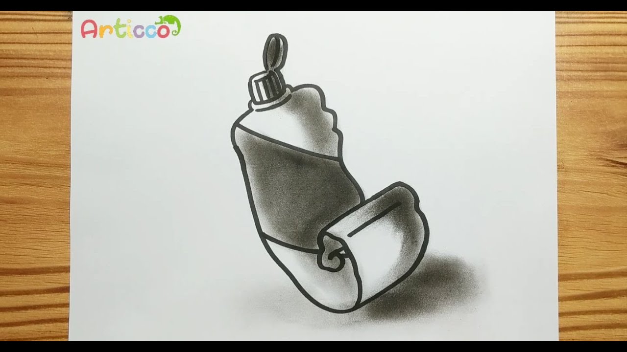 HOW TO DRAWING EASY REALISTIC TOOTHPASTE - YouTube