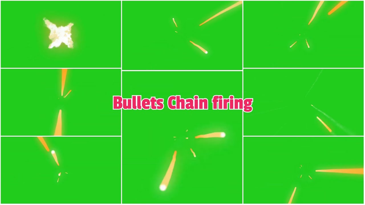 Bullets Chain Firing Animation Green screen Videos collection HD Part 1 ...