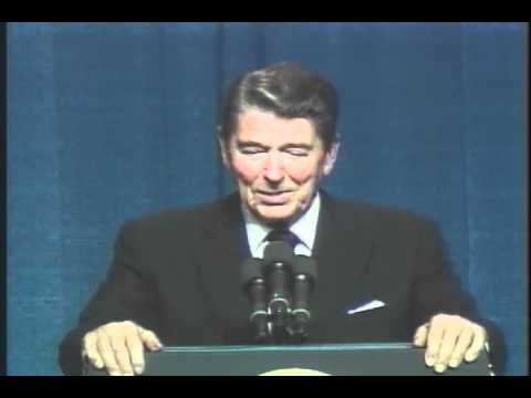 Ronald Reagan tells a joke