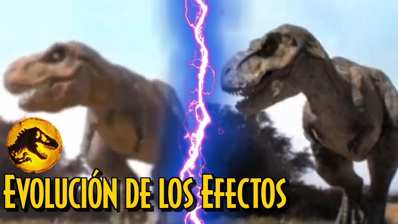 Evolución de la T. Rex de Jurassic Park a Jurassic World | Comparación ...