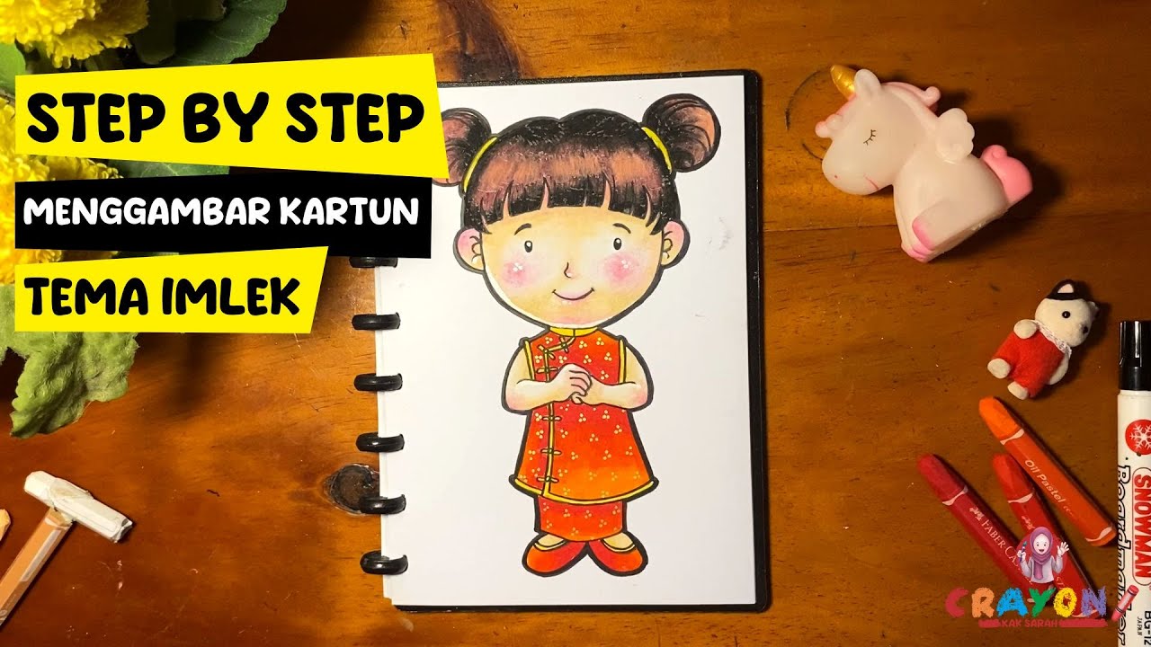 Tutorial menggambar tema imlek - YouTube