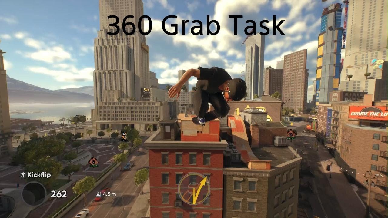 skate. 360 Grab Task - YouTube