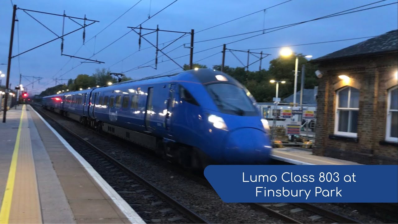 Trainspotting - Lumo Class 803 at Finsbury Park - YouTube