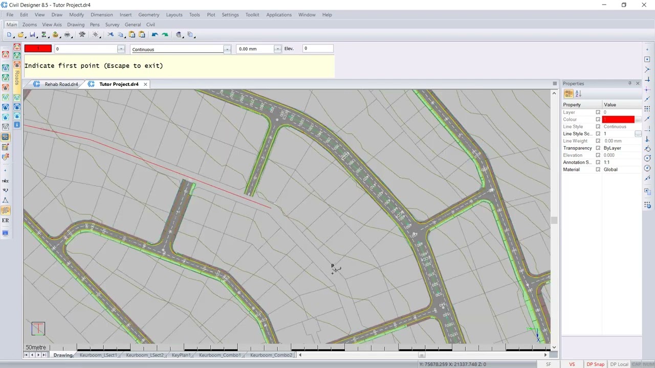Civil Designer software FAQ - Finding the center of a the Road Reserve ...