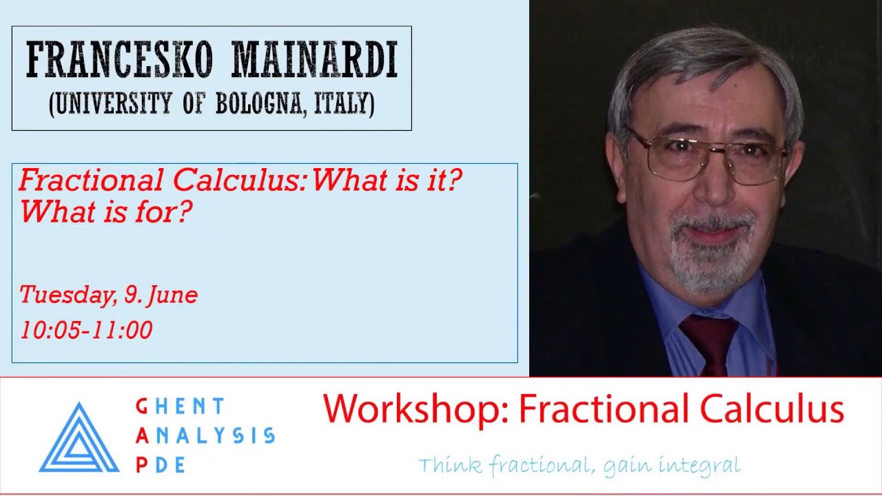 1. Prof. Francesco Mainardi (University of Bologna, Italy) - YouTube