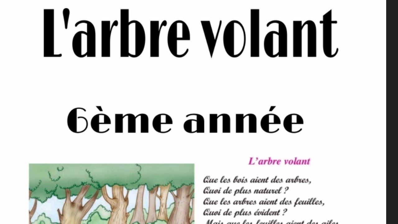 " L'arbre volant", 6ème année de l'enseignement de base. - YouTube
