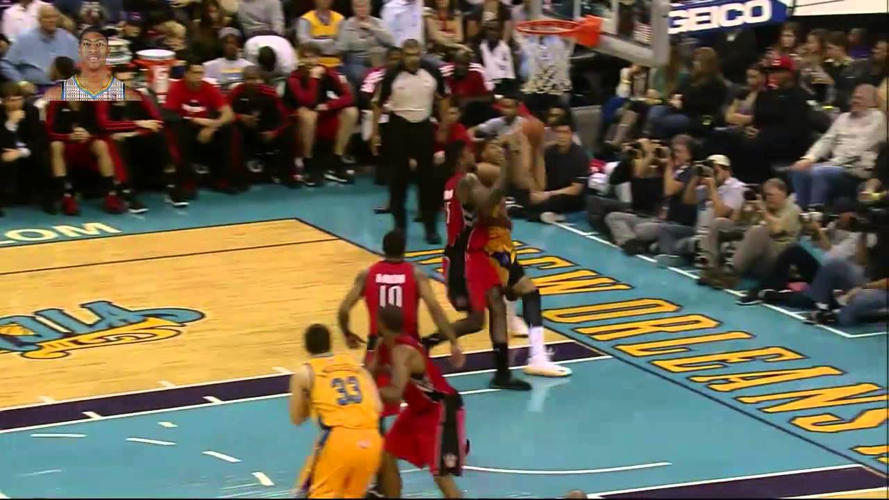 Anthony Davis beautiful spin move and circus shot on Amir Johnson - [HD ...