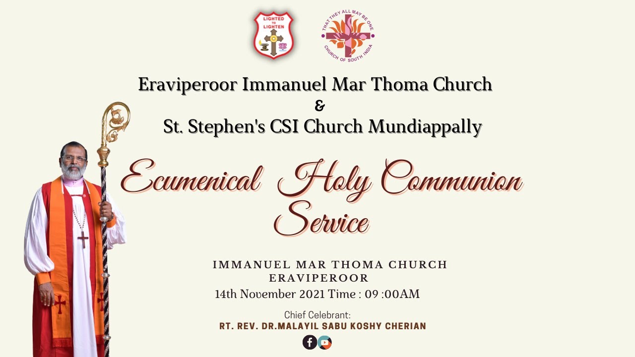 Ecumenical Holy Communion Service | Chief Celebrant: : Rt. Rev. Dr ...