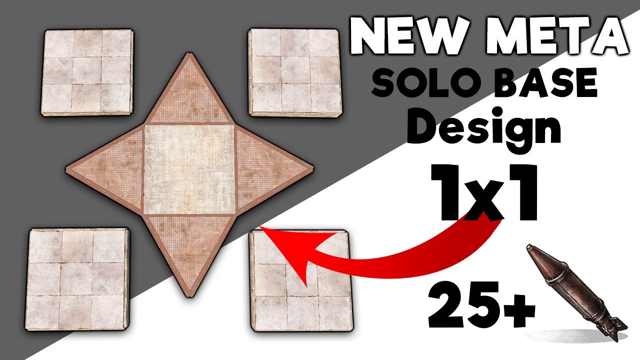 RUST - NEW META Solo Base Design | 25+ rockets - YouTube