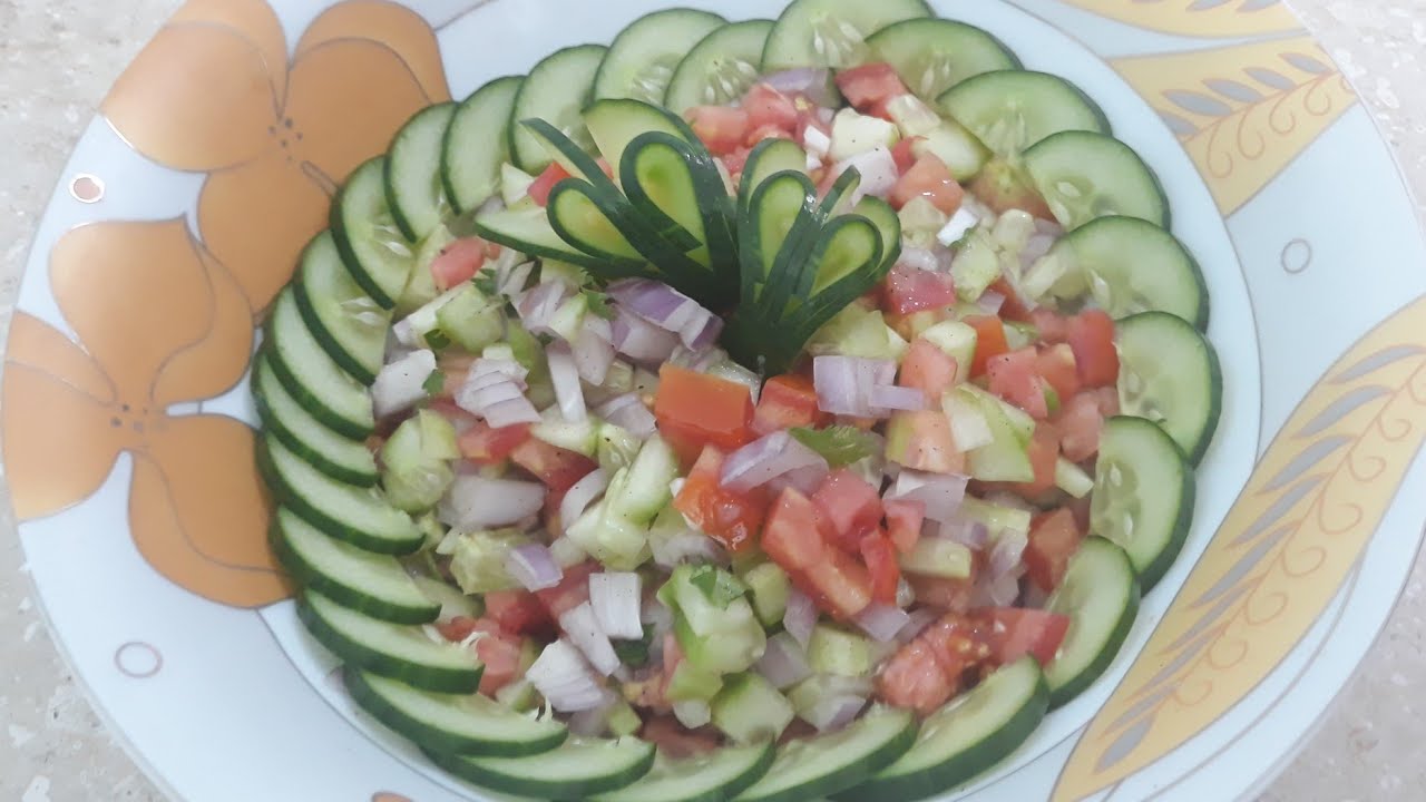 Easy Green salad Restaurant Style Recipe | Pakistani salad | Street ...