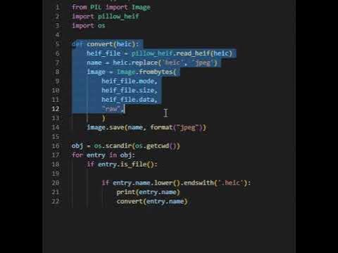 heic to jpg on python - YouTube