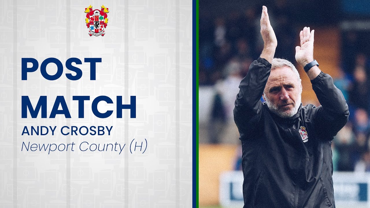Post-Match | Andy Crosby talks to the media after the 1-1 draw at home ...