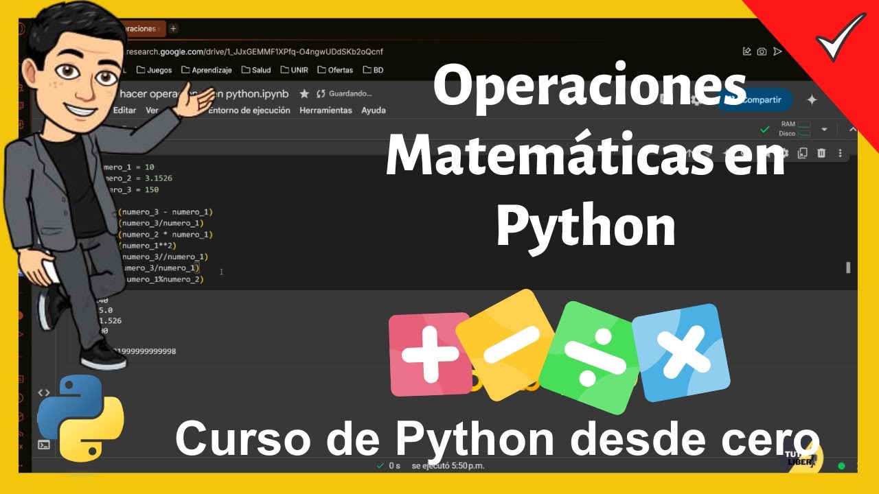 Cómo hacer Operaciones Matemáticas en Python - YouTube
