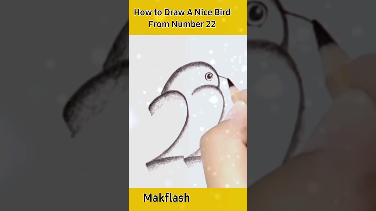 How to Draw a Nice Bird | Drawing Birds | Drawing Tutorial #shorts # ...
