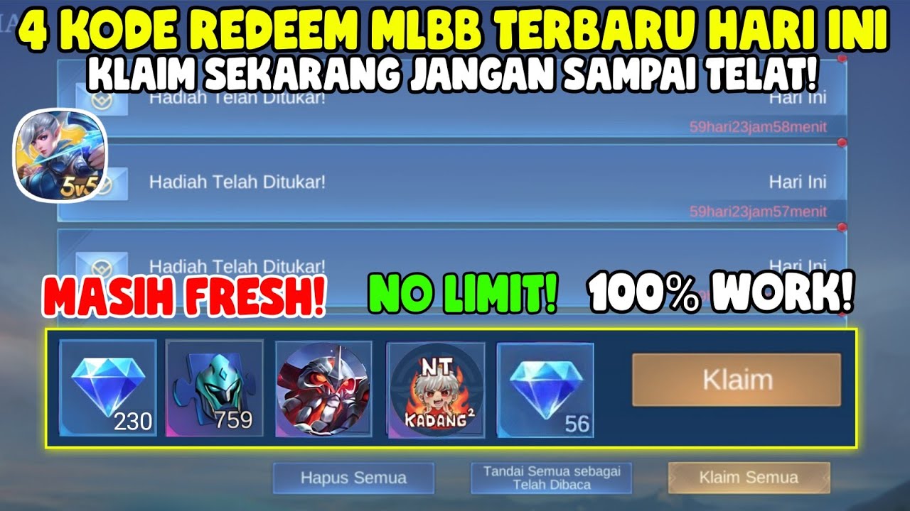 KLAIM! 4 KODE REDEEM ML TERBARU KODE REDEEM MOBILE LEGEND CODE REDEEM ...