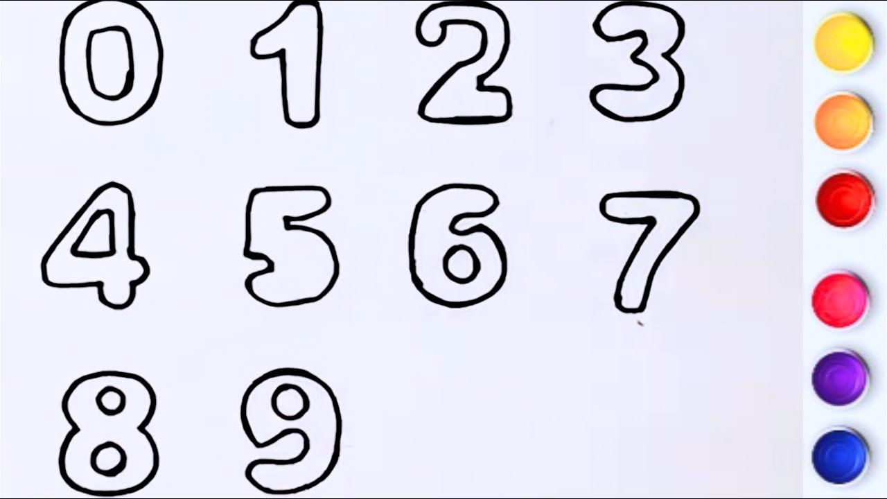 Learn numbers, Counting | drawing for kids | toddlers | drawings ...