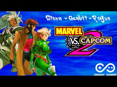 11 Gameplay Marvel vs Capcom 2 Gambit Rogue Storm - YouTube