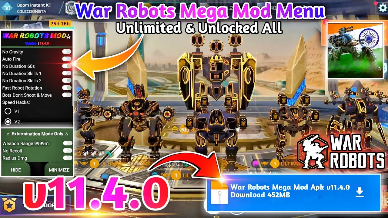 War Robots Mod Apk v11.4.0 | War Robots Multiplayer Battles Mega Mod ...