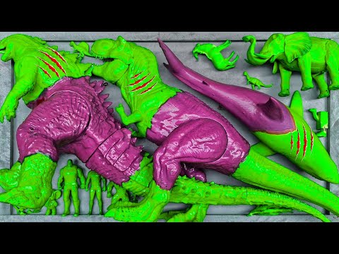 Dinosaurus Jurassic World Dominion: T-rex, Brachiosaurus, Catnap, King Kong, Godzilla, Skibidi