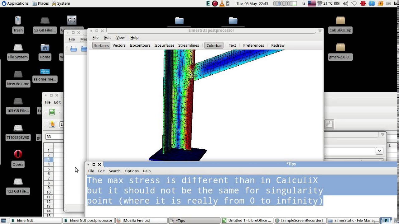 Part 3 of 4 Calculating in Elmer FEM and Postprocessing in GMSH as an ...