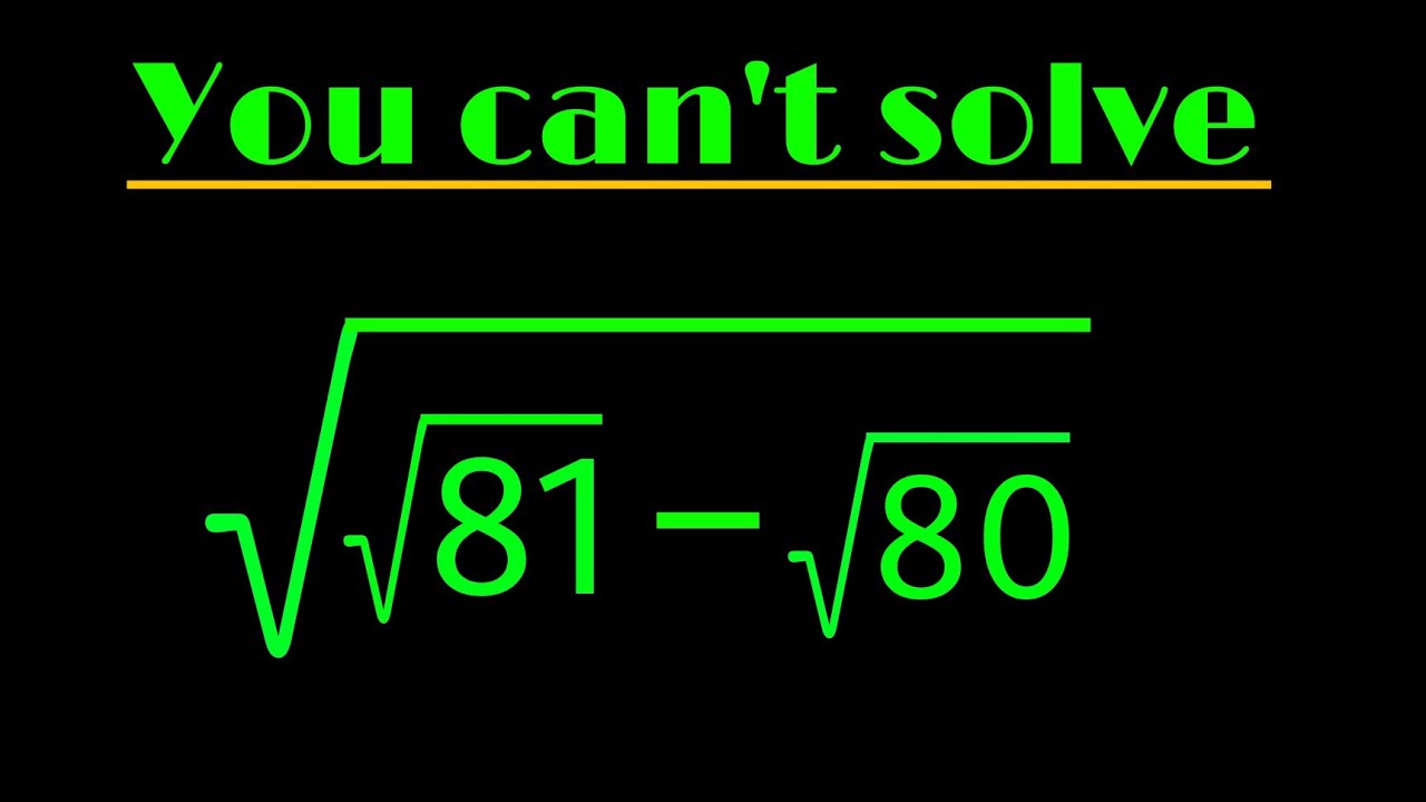United States - math square root problem solving | math Olympiad ...