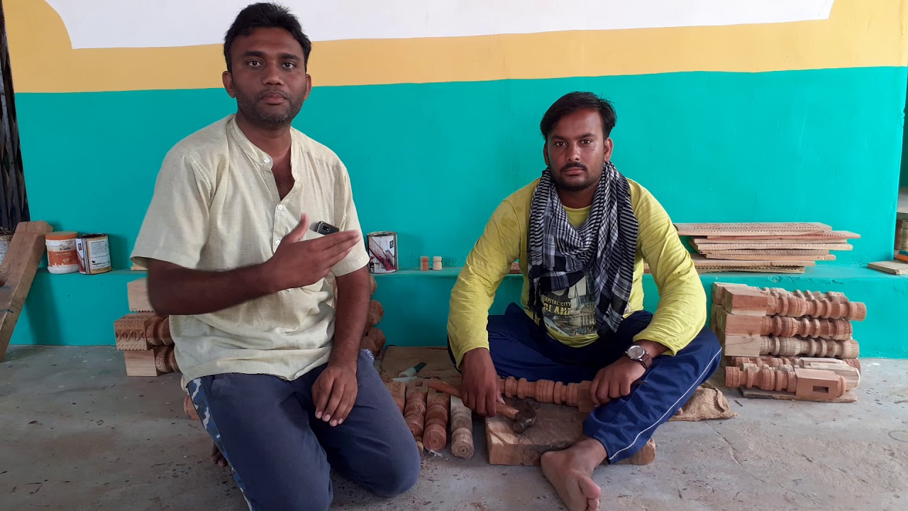 Wood carving/#/ Gandhi nu gaam/kutch/Kana Marvada with storyteller ...