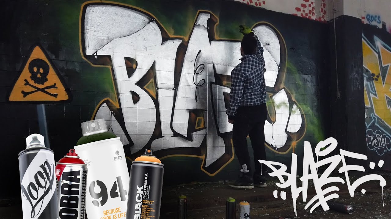 Toxic chrome GRAFFITI painting ☣️ Blaze - YouTube
