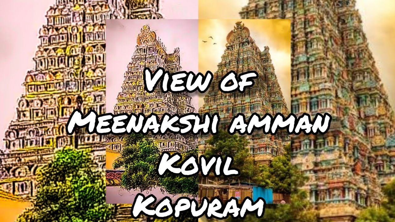 Madurai Meenakshi amman kovil | Temple | kopuram | Easy way to draw ...