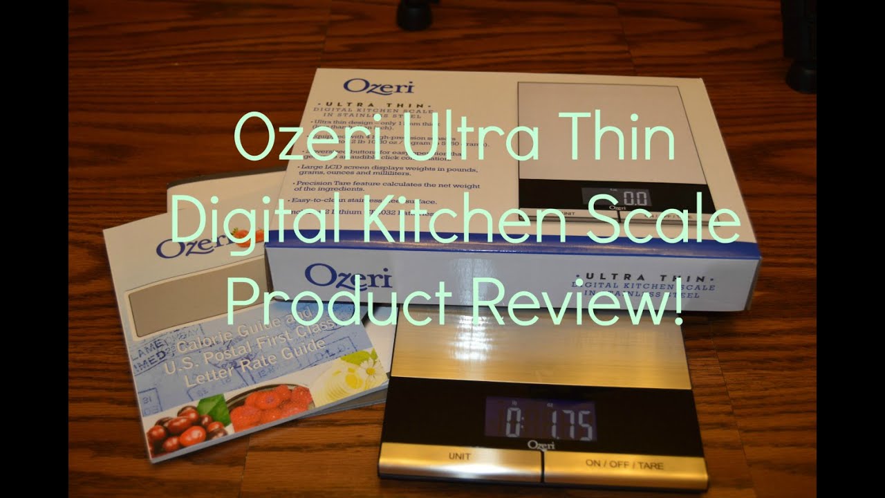 Product Review: Ozeri Ultra Thin Digital Kitchen Scale - YouTube