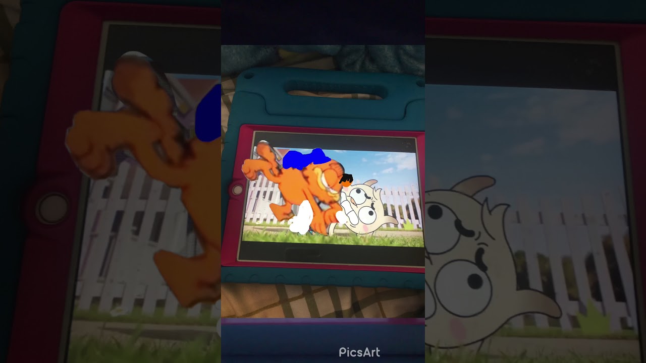 Garfield The Cat Snacks Chi Chi The Goat - YouTube