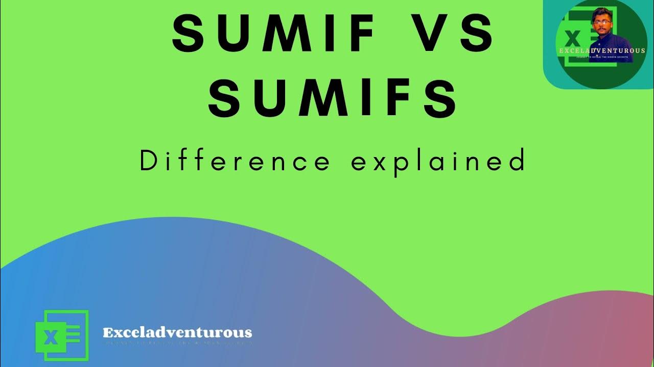 Sumif vs Sumifs Formula in Excel | Difference explained - YouTube