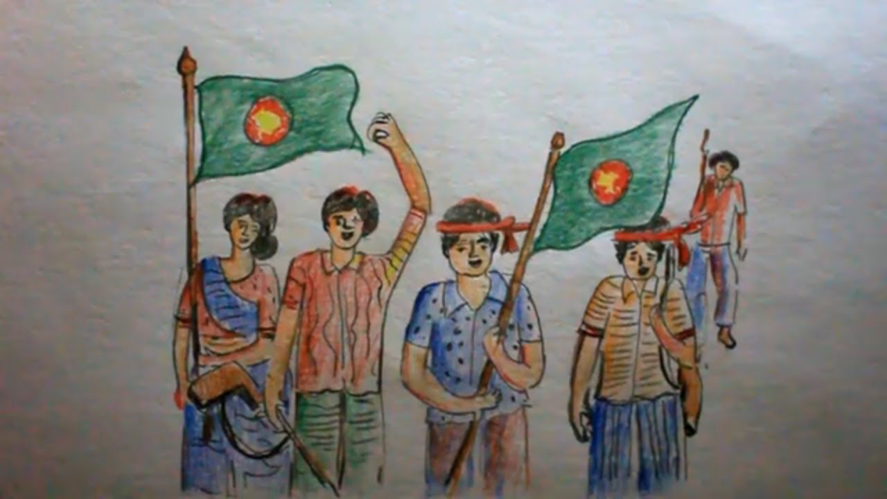 How TO Draw 26 March Independence Day Step By Step/Independence Day ...