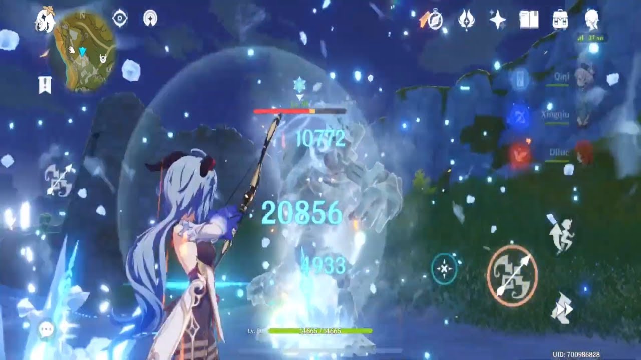 Testing LvL 90 Prototype Crescent R3 on LvL 80 Ganyu Blizzard Strayer ...