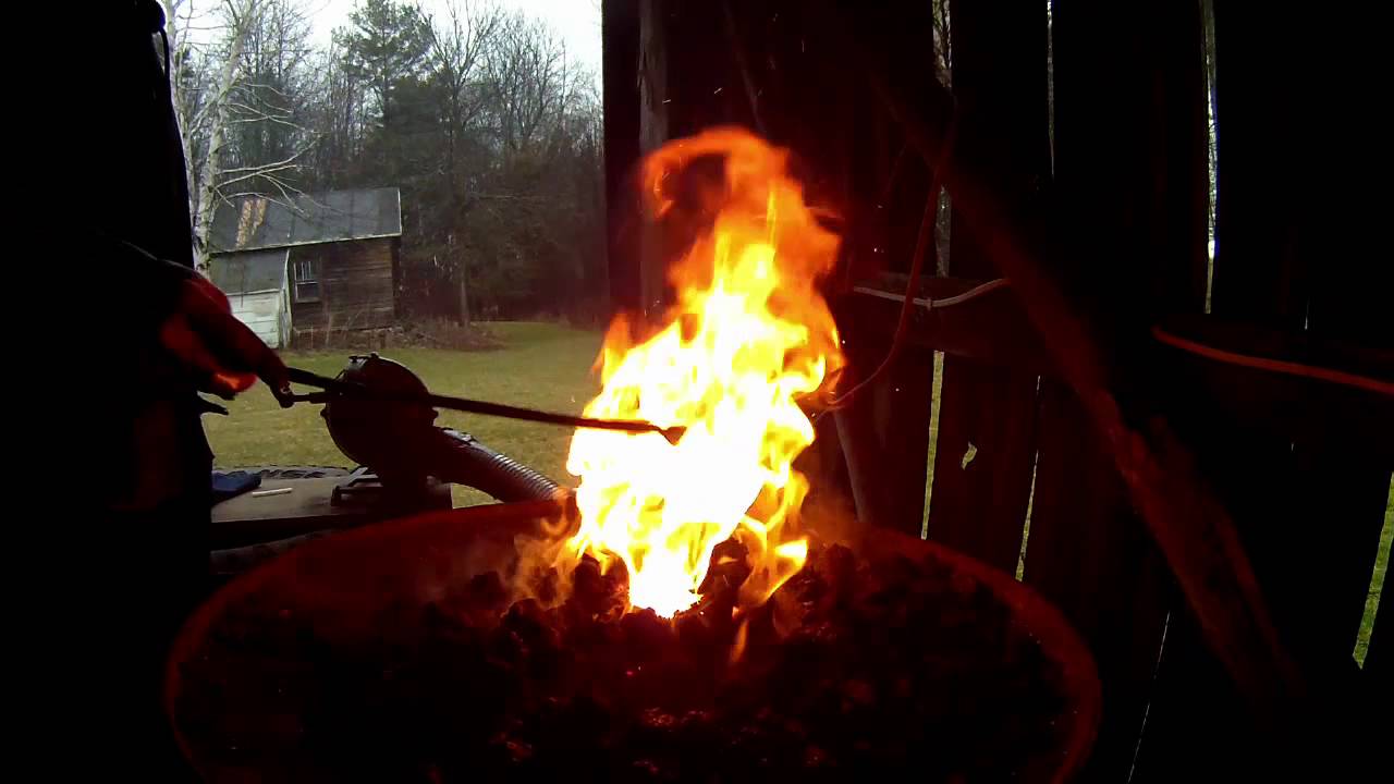 How to light a coal/coke forge - YouTube
