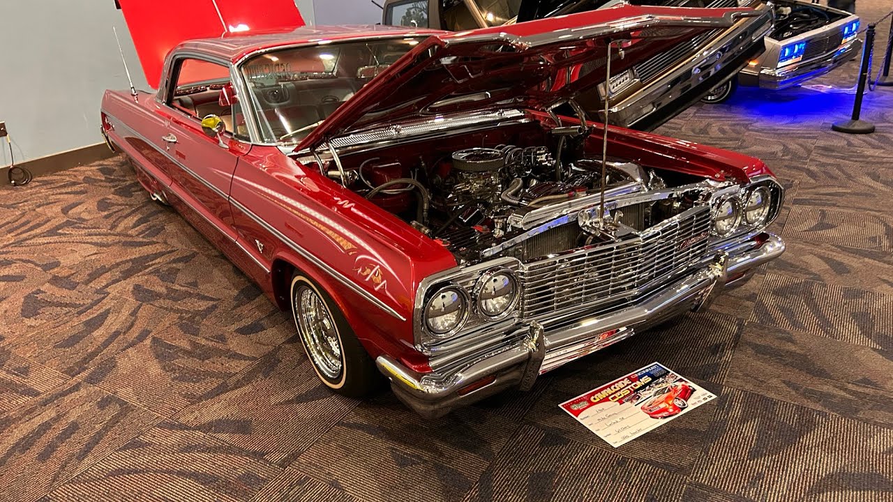 Custom 64 Impala Lowrider on Daytons - YouTube