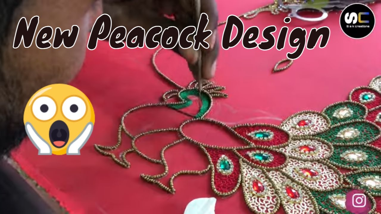 Aari Work Peacock Design || Learning Tips || Easy Methods || Tutorials ...