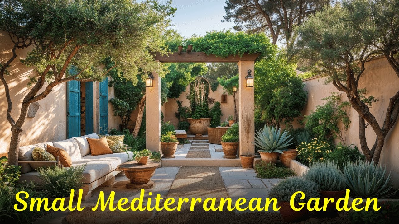 Small Mediterranean Garden Designs Cozy Courtyards, Gravel Paths ...