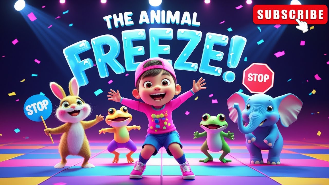 Jump, Wiggle & Freeze! Fun Animal Dance Party for Kids! - YouTube