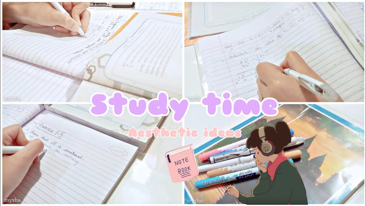 Study time 💕( Completing school work) /Aesthetic ideas// #aesthetic # ...