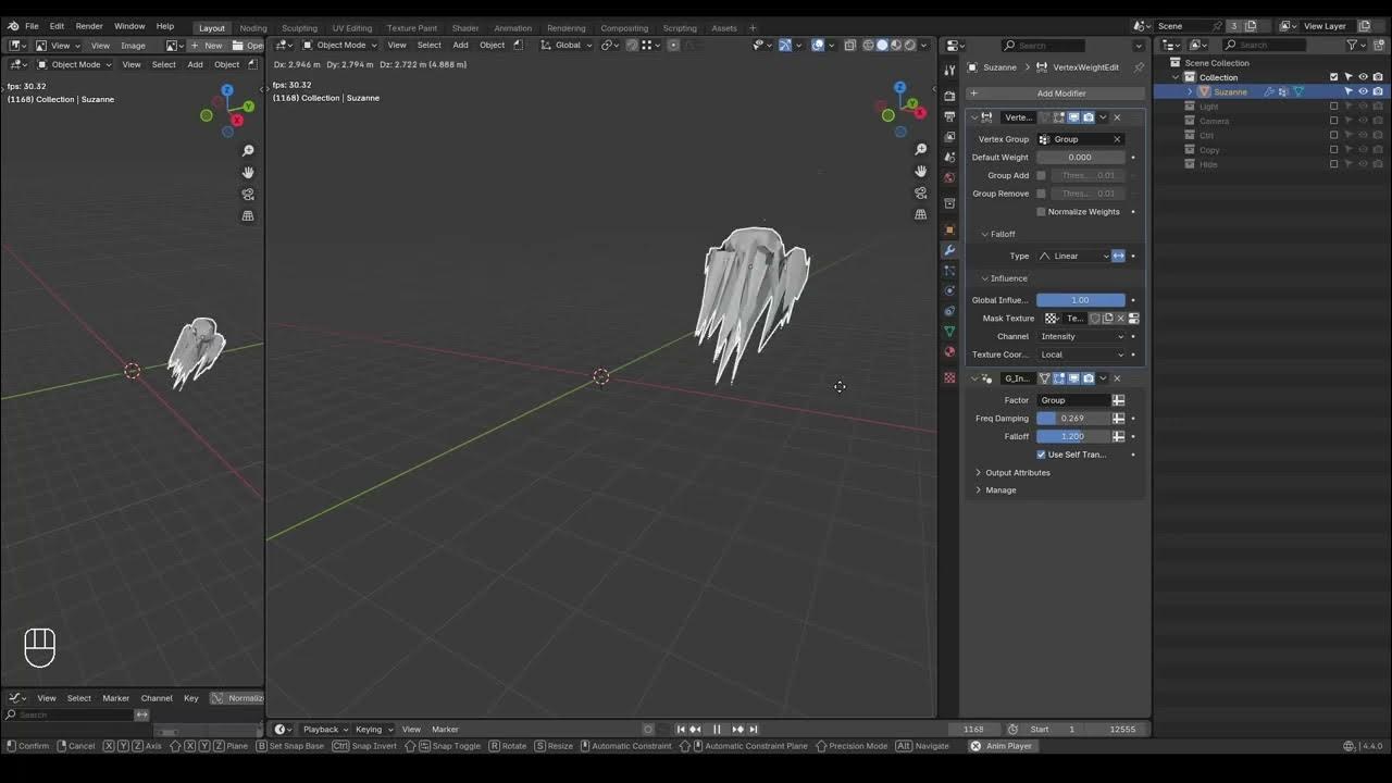 [Demo] Noisy Inertia for Object Trail - Blender Geometry Nodes 4.4 - YouTube