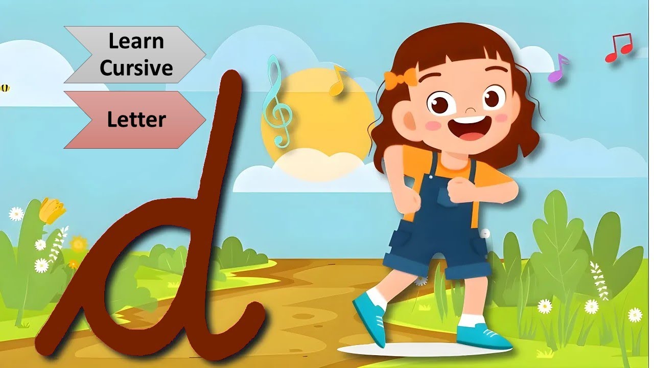 Learn Cursive Small Letter D | Fun Words That Start with D for Kids ...