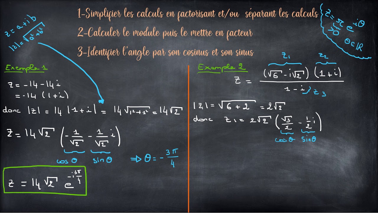 Nombre complexe - écriture exponentielle - YouTube