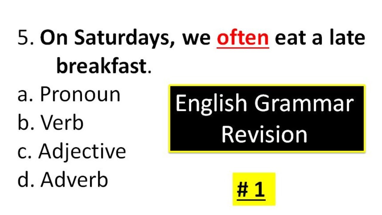 English Grammar | Parts Of Speech | English Grammar Revision | English ...