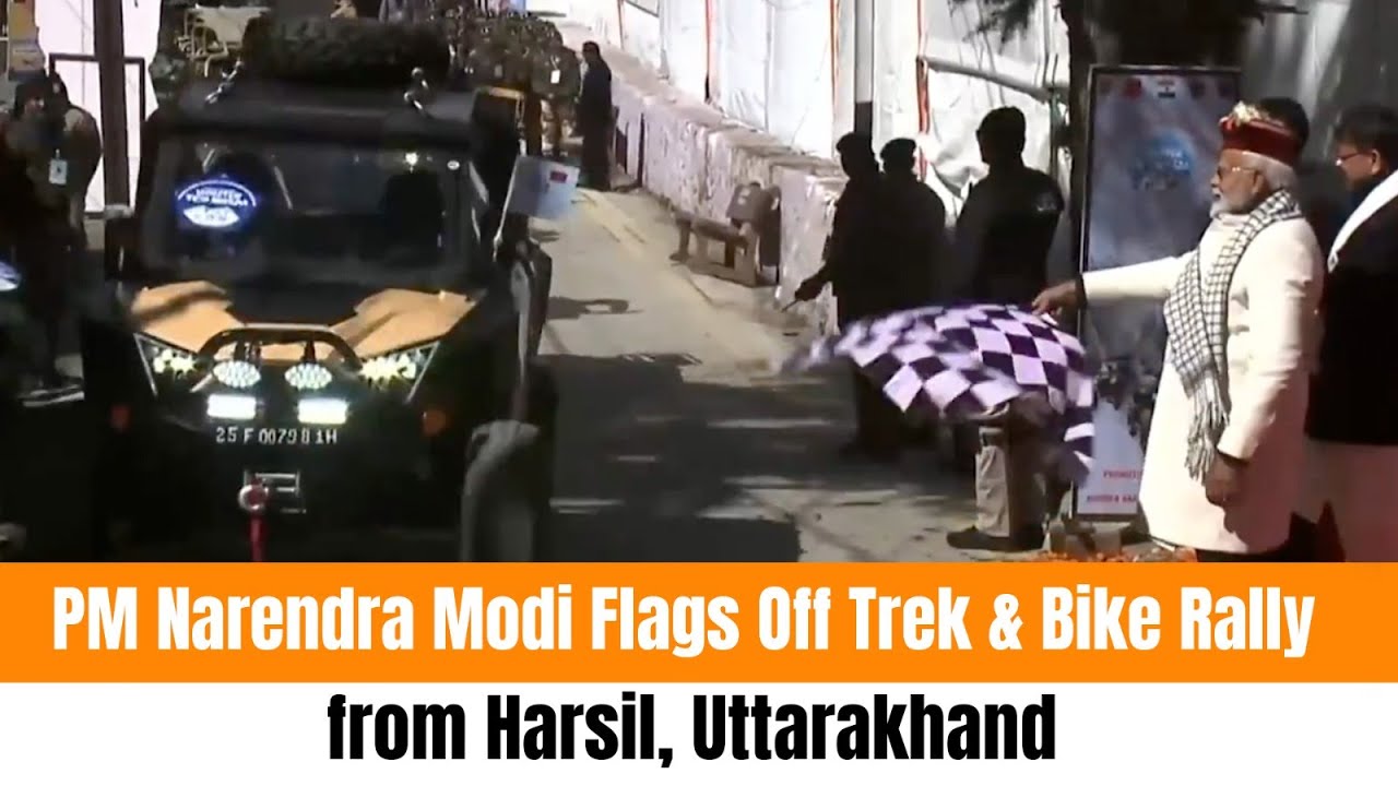 PM Narendra Modi Flags Off Trek & Bike Rally from Harsil, Uttarakhand ...