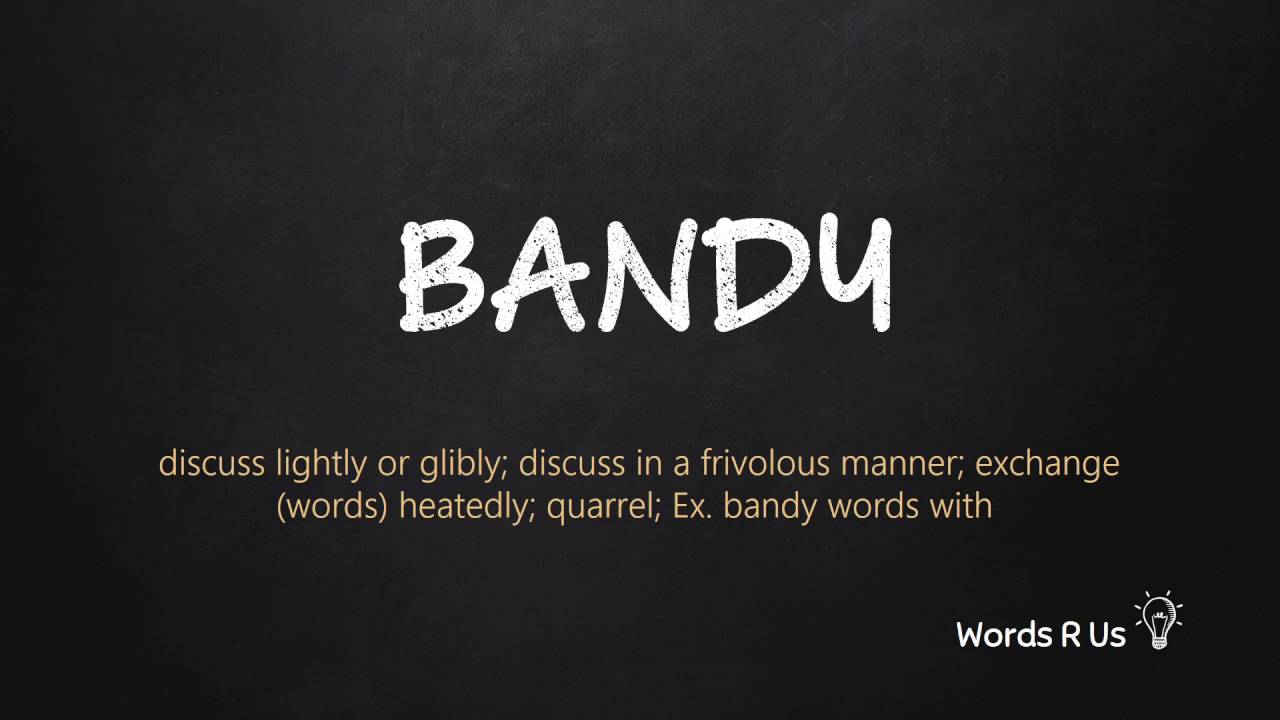 How to Pronounce BANDY in American English - YouTube