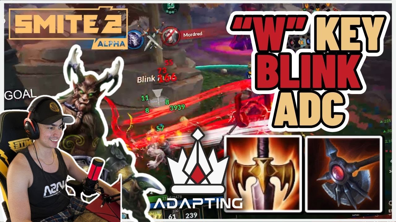 W KEY ADC WITH BLINK | SMITE 2 CERNUNNOS - YouTube