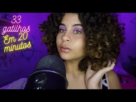 ASMR 33 GATILHOS EM 20 MINUTOS - YouTube