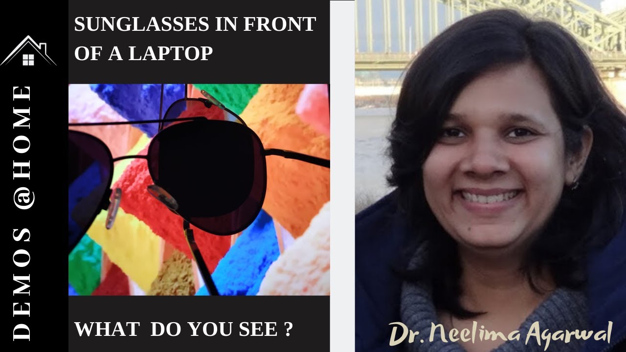 Sunglasses in front of a laptop screen! Demonstration of polarisation ...